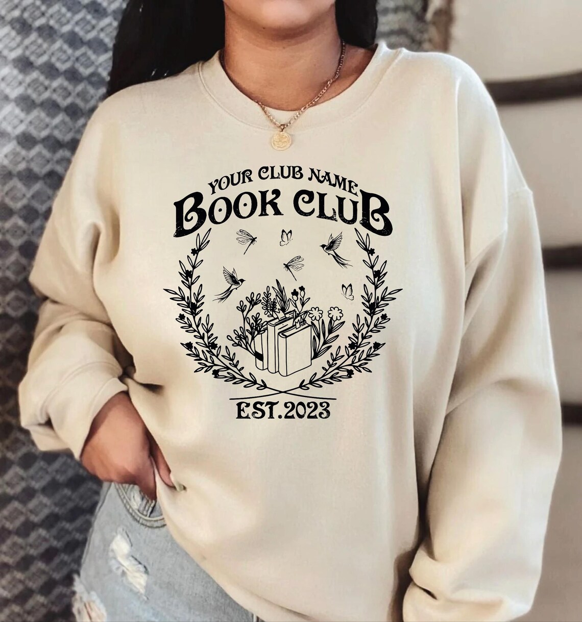 Custom Book Club Sweatshirt, Customized Book Club Sweatshirt, Book Club ...