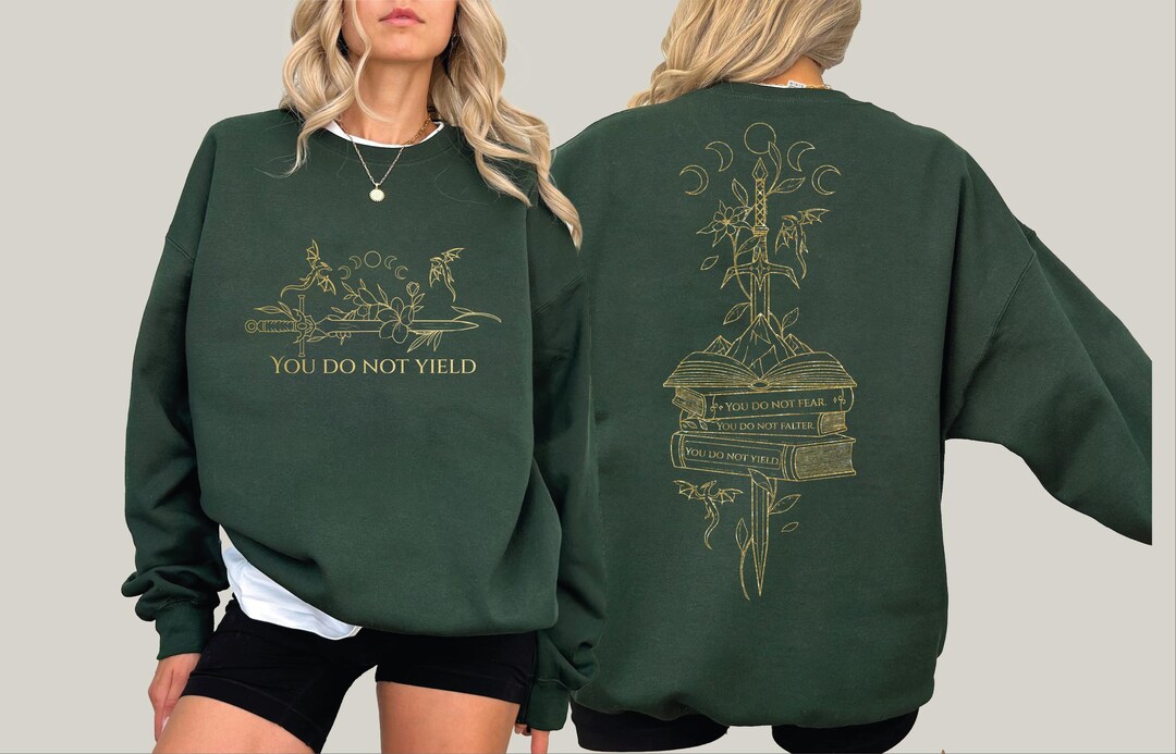 You Do Not Yield Hoodie and Sweatshirt – Fantasy Sword Dragon Moon ...