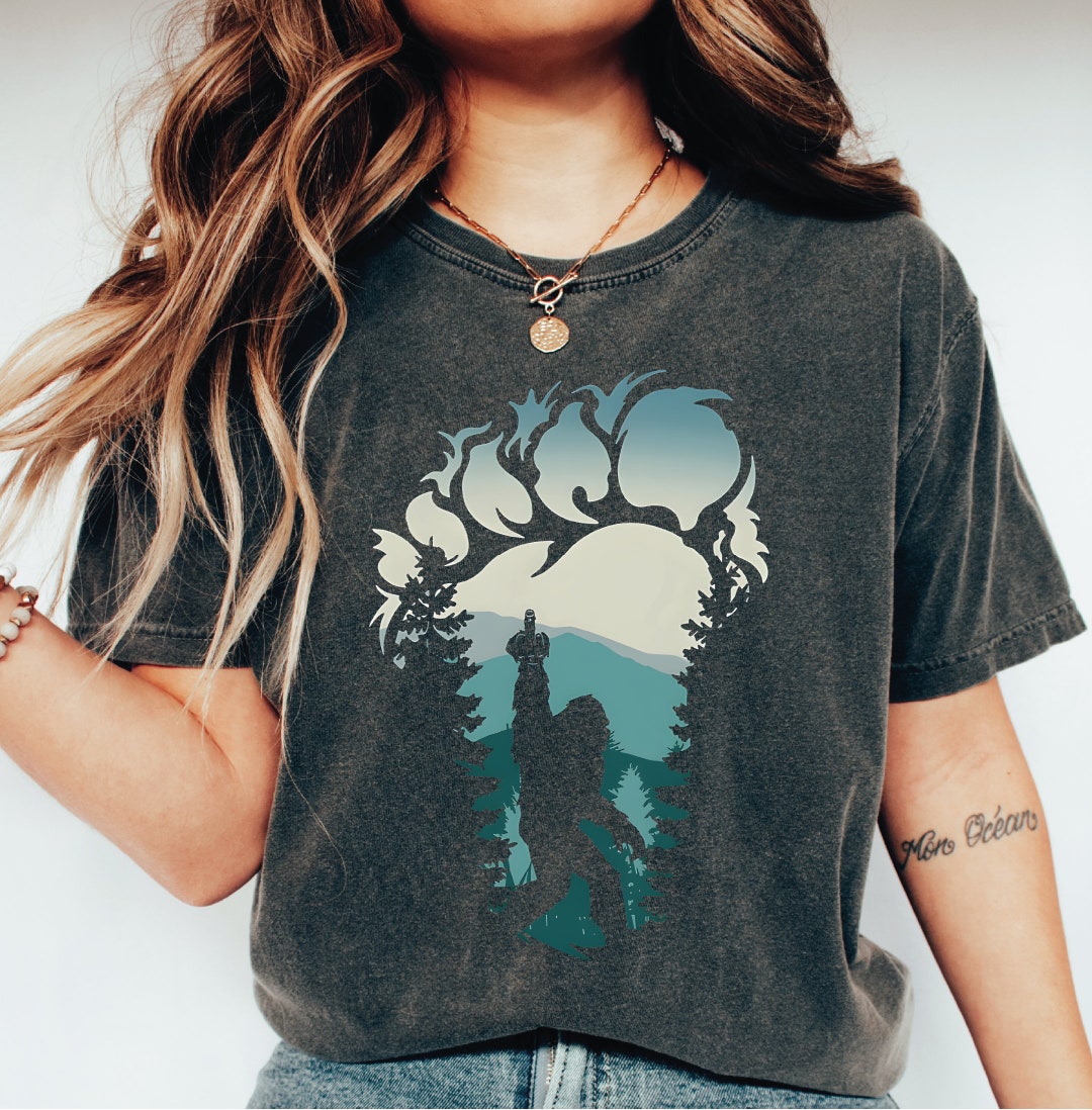 Sasquatch Bigfoot Comfort Colors Shirt, Ew People Bigfoot Shirt, Hiking ...