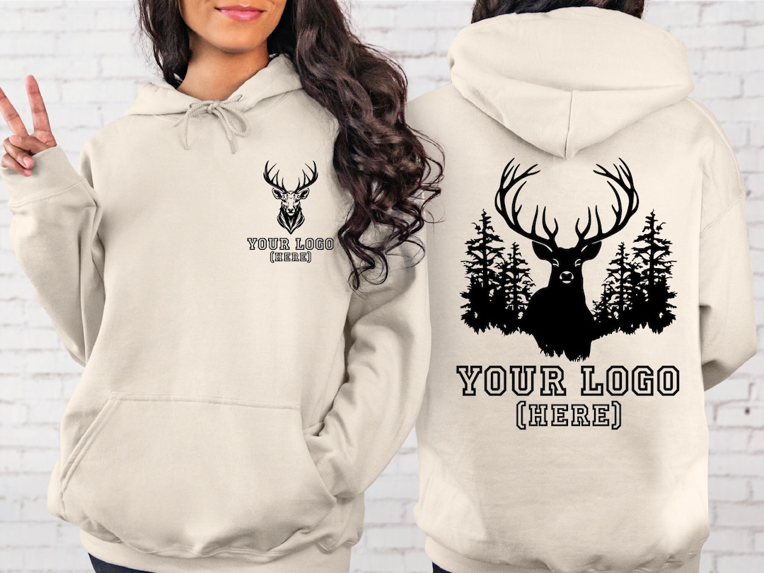 Custom Logo Design Sweatshirt, Custom Logo Front and Back Shirt ...