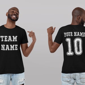 Custom Sports Team Shirts, Front Back Name and Number, Custom Print on ...