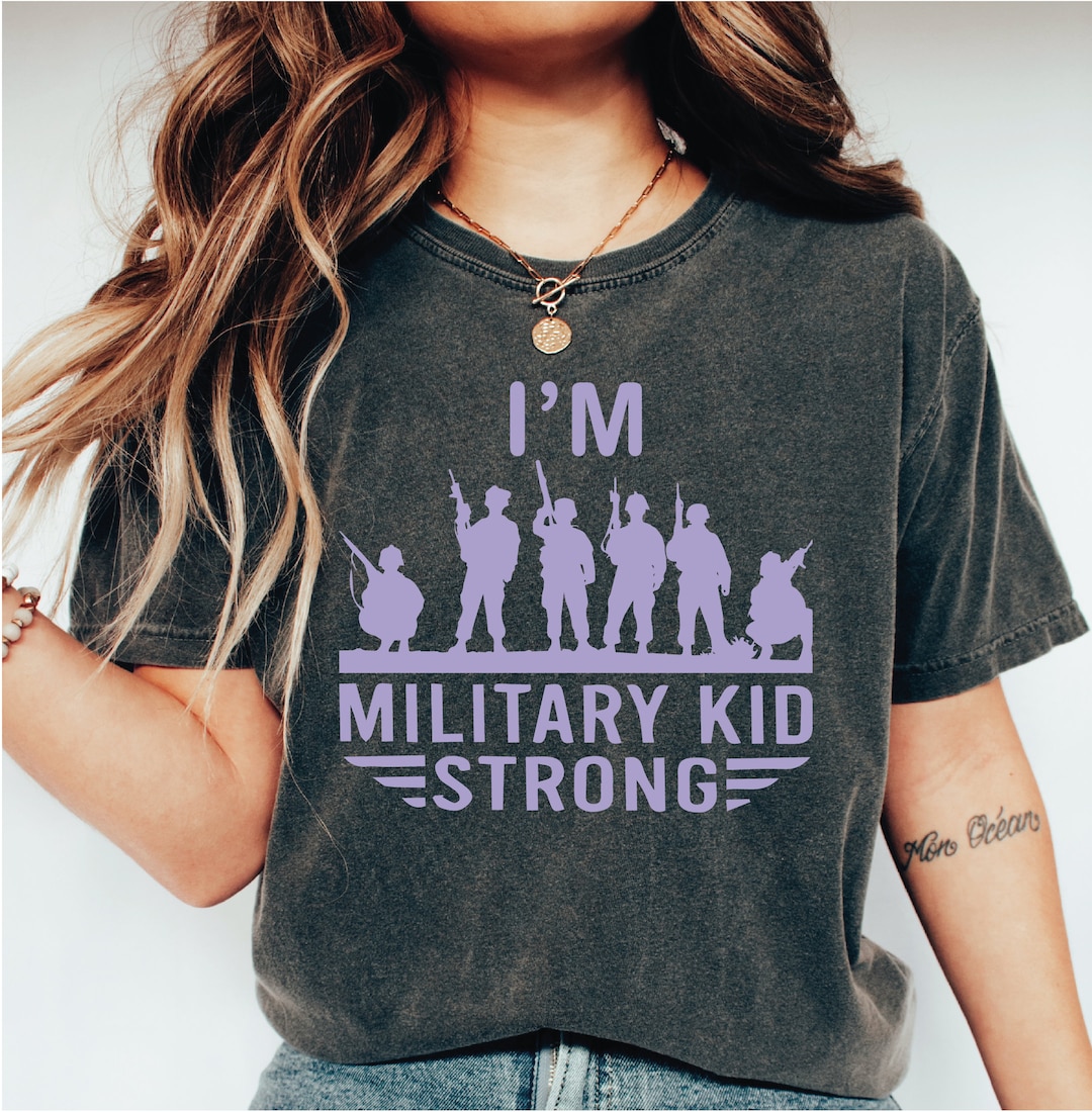 I'm Military Kid Strong Purple up for Military Child Shirt, Military ...