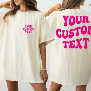 Comfort Colors Custom Retro Text Shirt, Custom Wavy Text Shirt, Custom ...