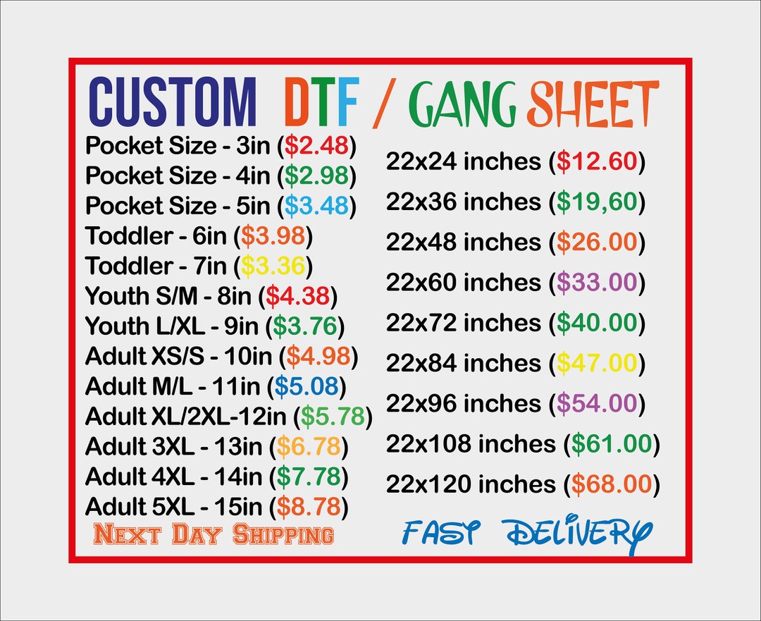 Full Color Heat Transfer, Custom Dtf Transfers, Dtf Prints, Dtf ...