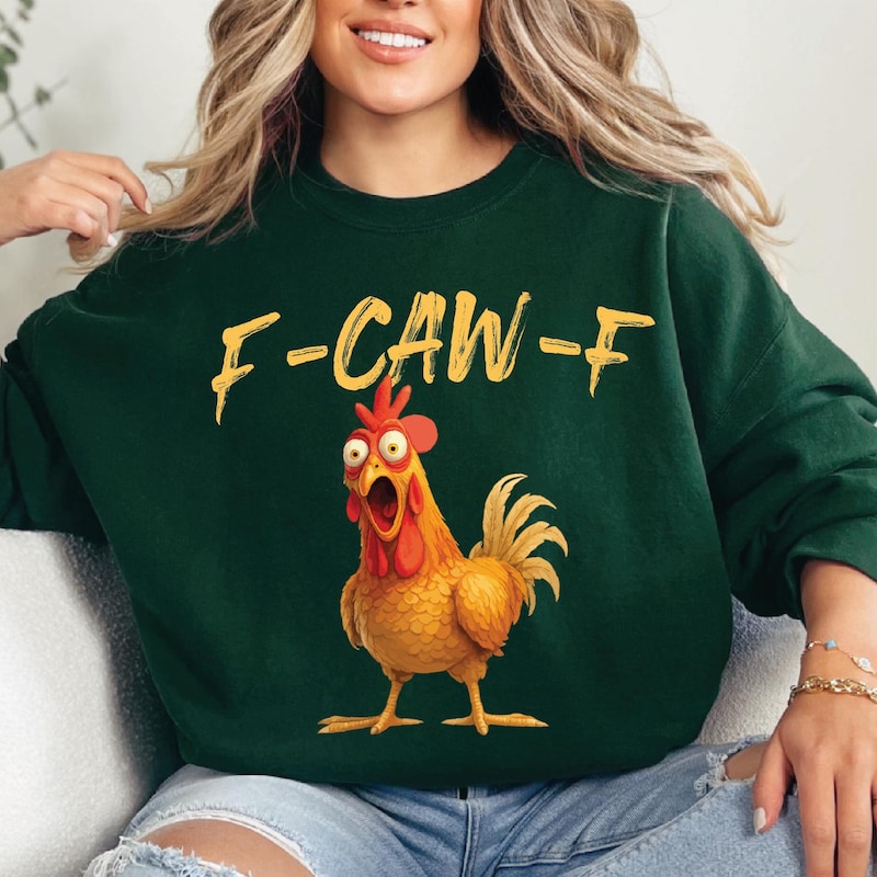 F Caw F Crewneck Sweater - Etsy