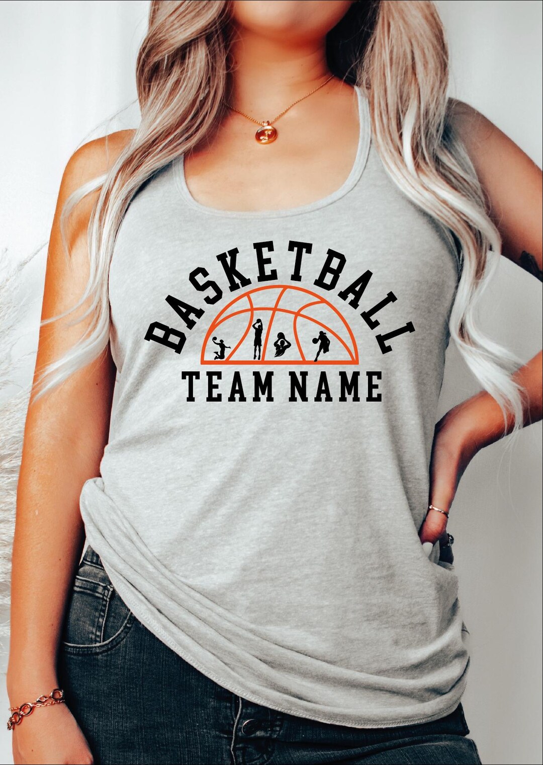 Personalized Basketball Racerback, Custom Basketball Team Crop Tank ...