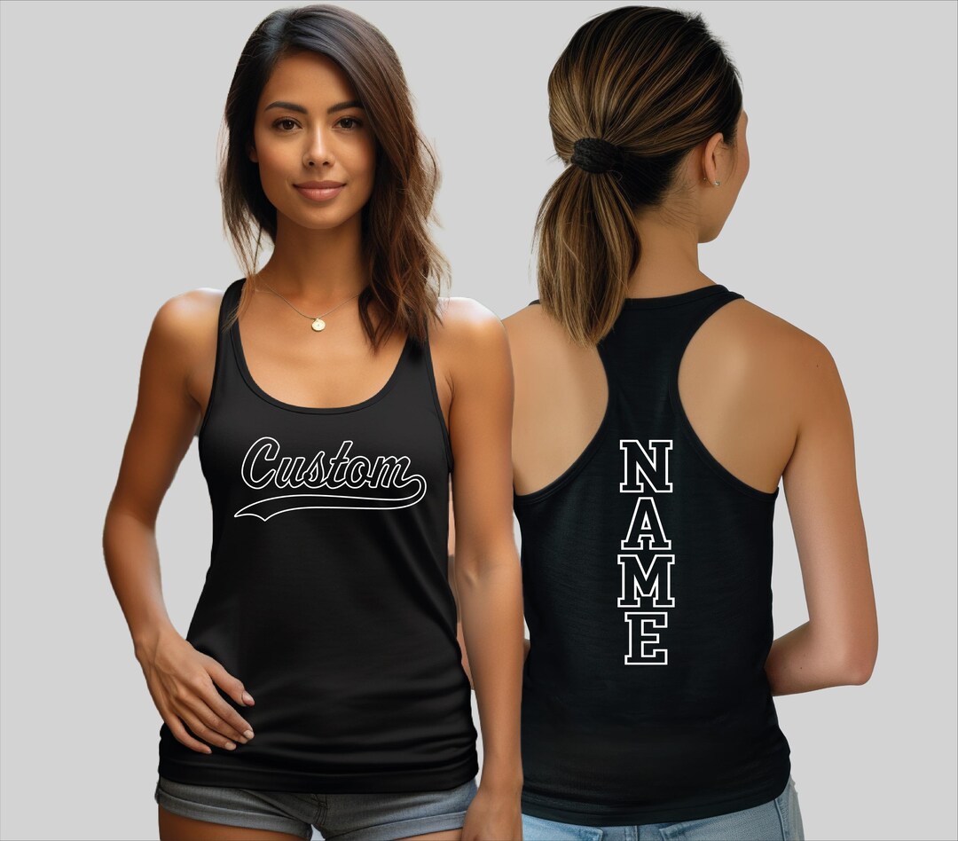 Custom Team Name Racerback, Custom School Spirit Crop Tank ...