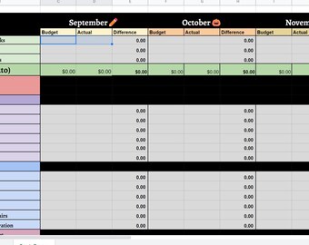 Cute Spreadsheet Excel - Etsy