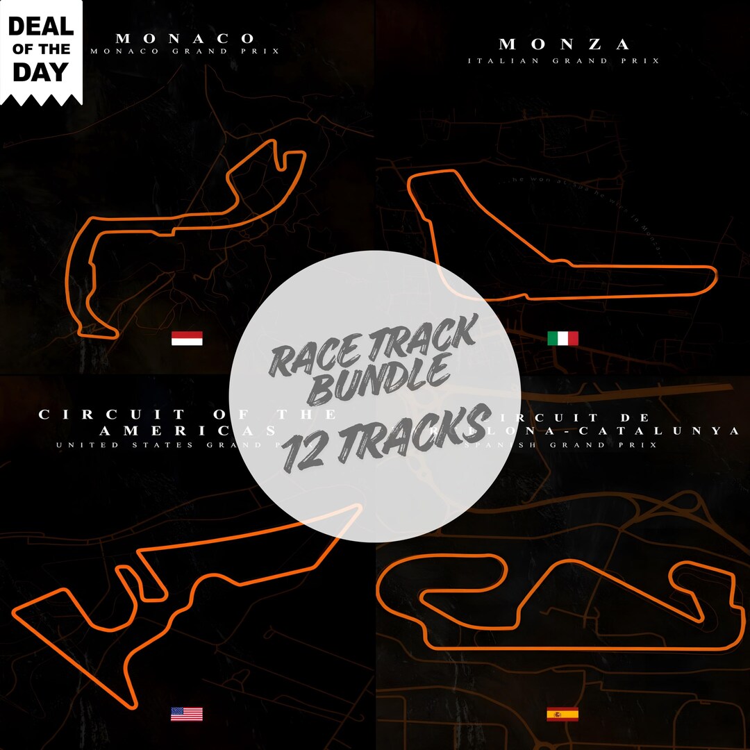 F1 Race Track Poster Bundle 2026: 12 Famous Circuits (digital Download ...