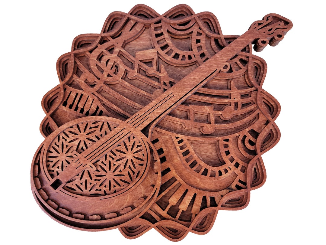 Banjo Music Instrument Multi Layer Mandala Wall Art Home - Etsy