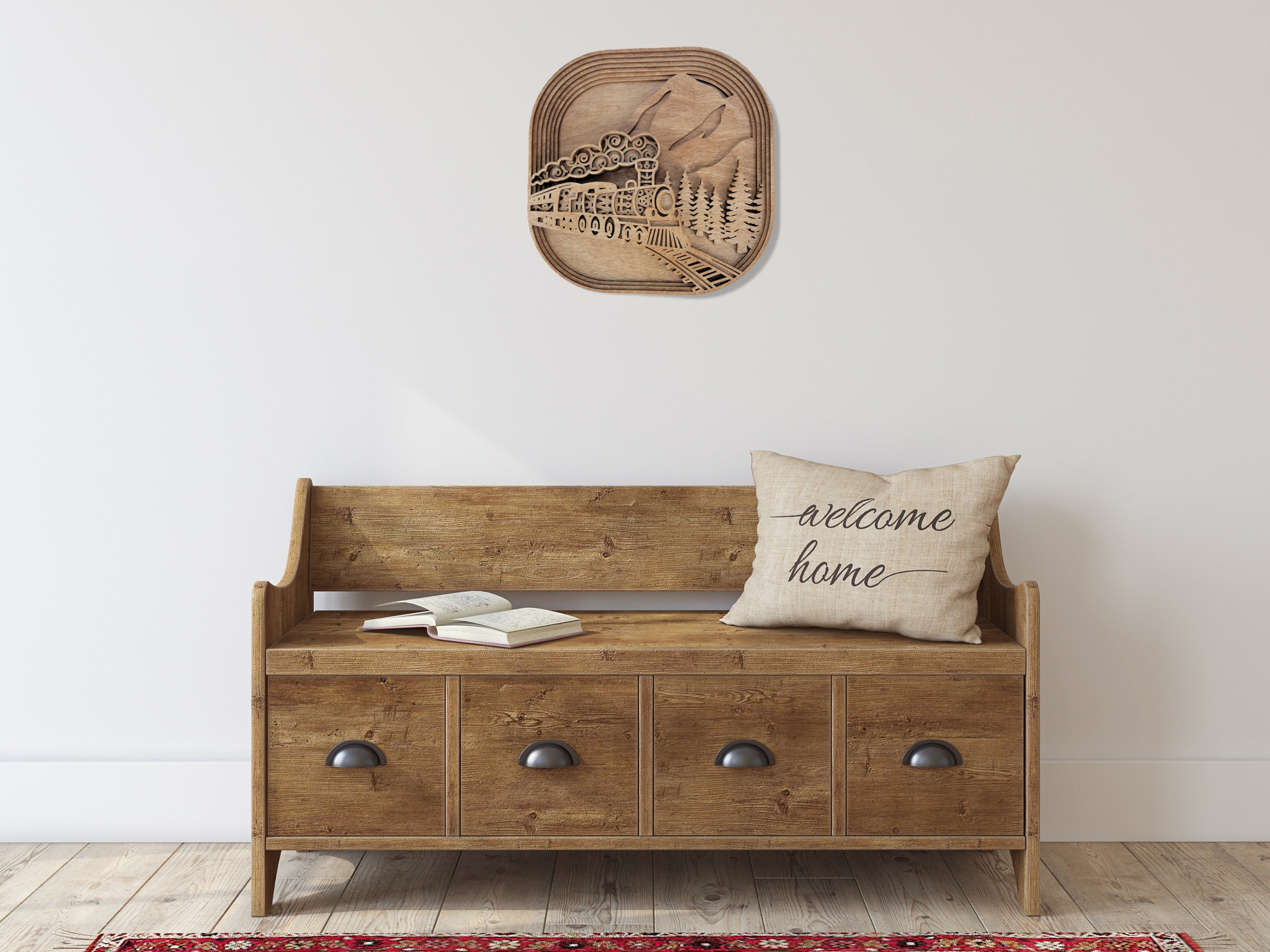 Train Multi Layer Mandala Wall Art Home Decor 3D Art - Etsy