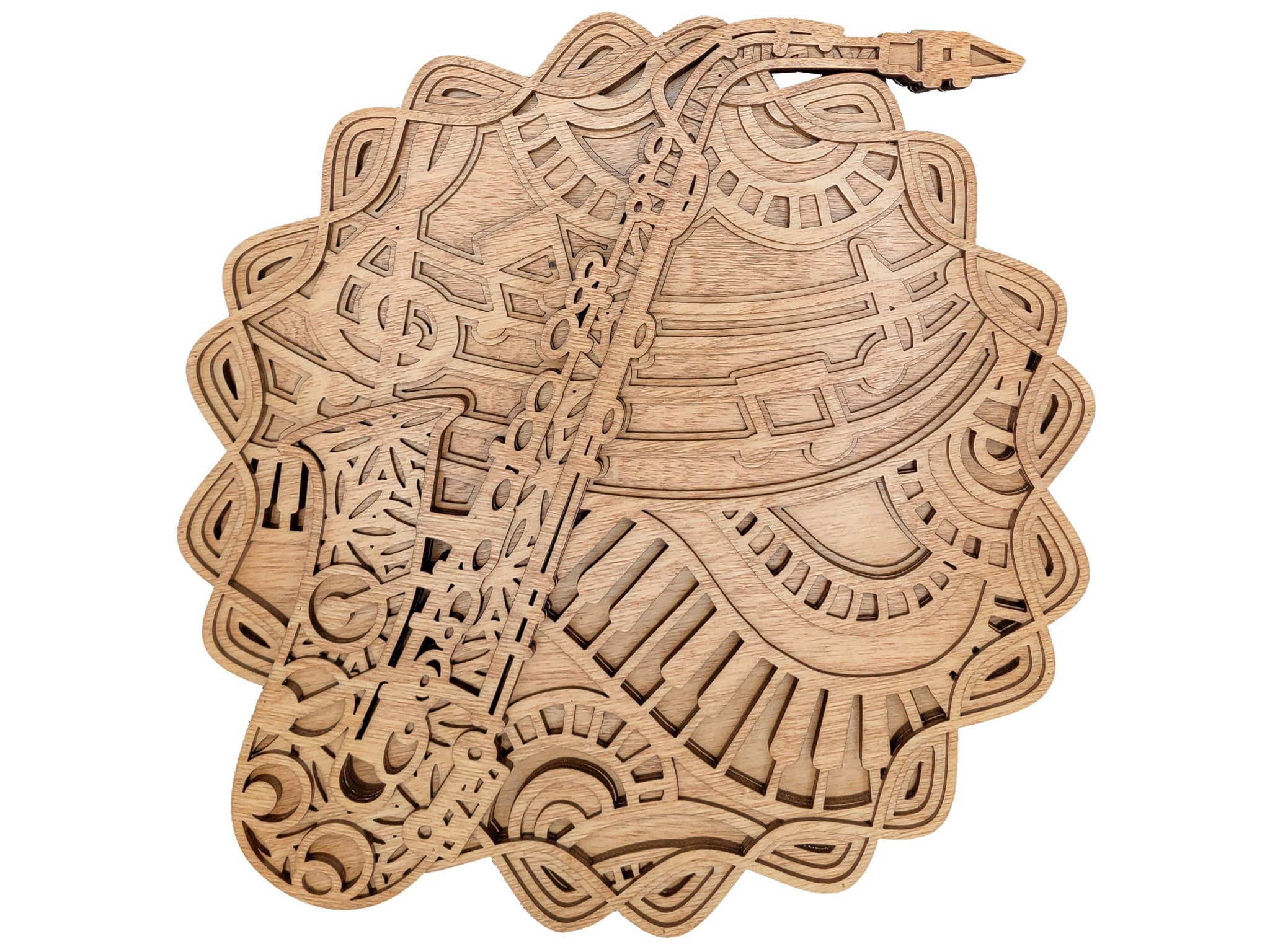 Saxophone Music Instrument Multi Layer Mandala | Wall Art | Home Decor ...