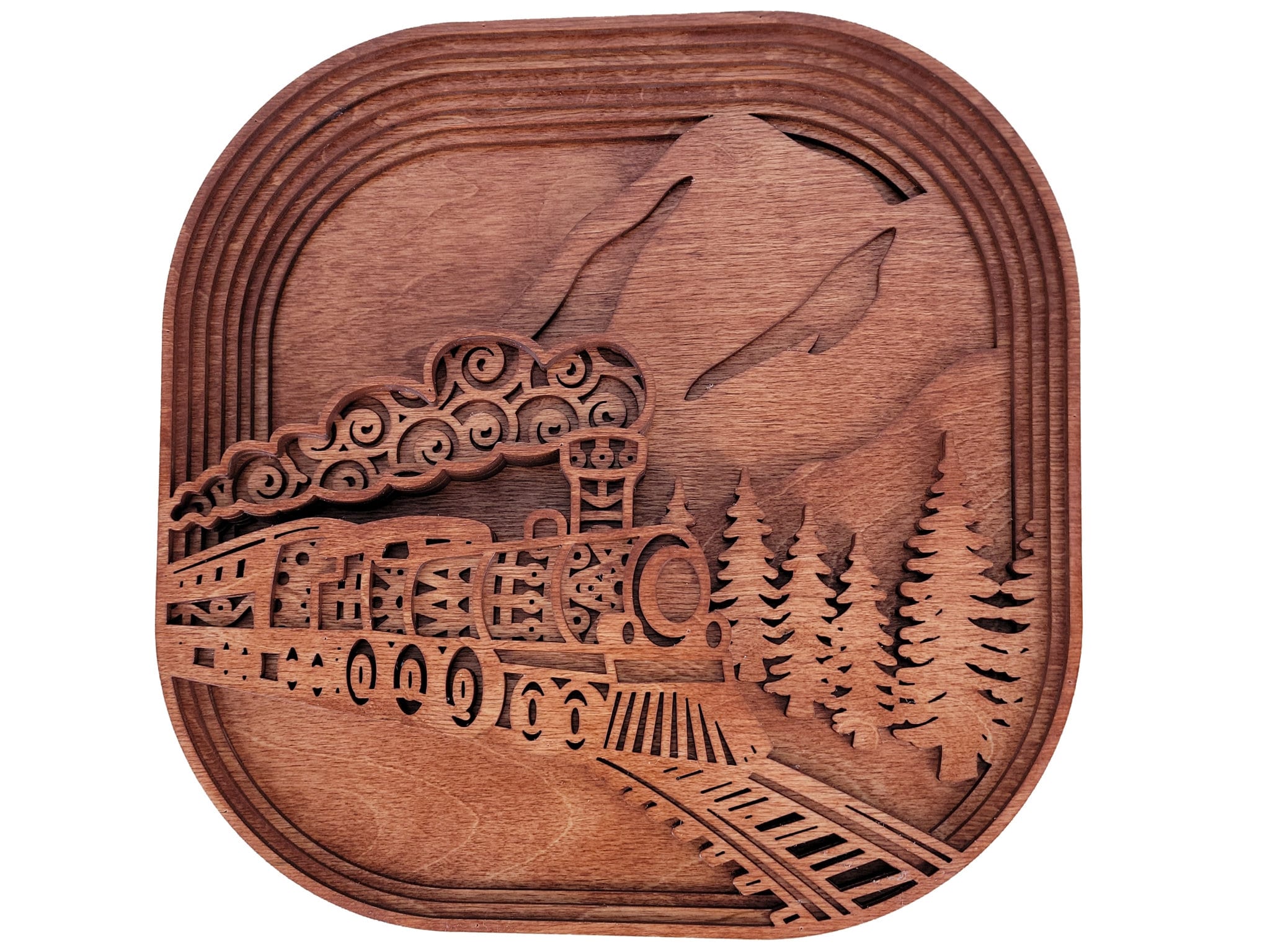 Train Multi Layer Mandala Wall Art Home Decor 3D Art - Etsy