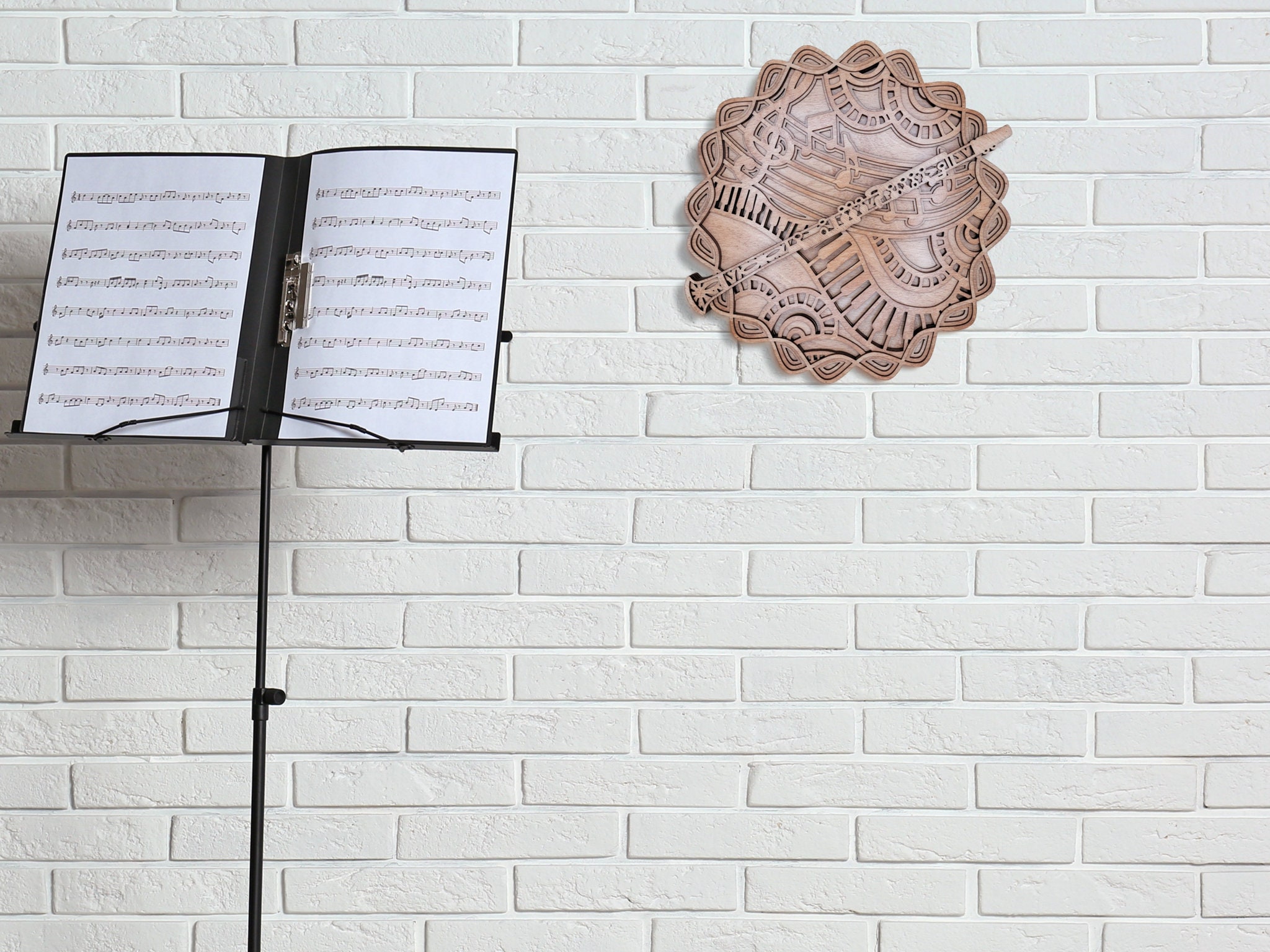 Clarinet Music Instrument Multi Layer Mandala Wall Art Home Decor 3D ...