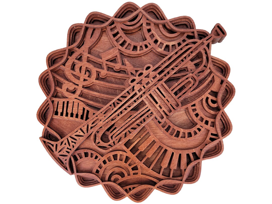 Trumpet Music Instrument Multi Layer Mandala | Wall Art | Home Decor ...