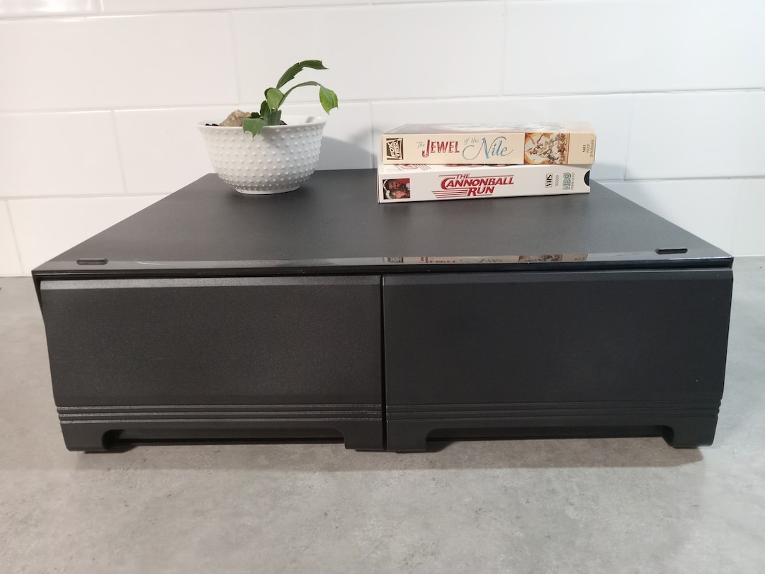 Vintage VHS TAPE Cabinet, Movie Storage, Drawers Holds up to 24 Tapes ...