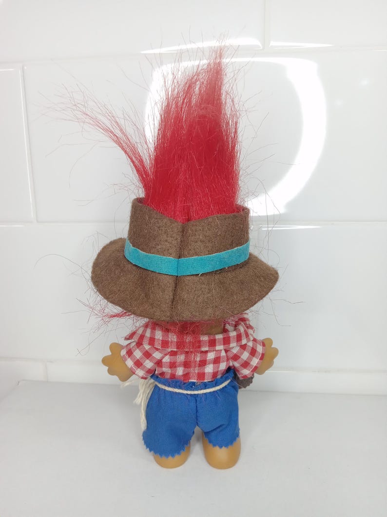 Vintage 5" Russ Troll Doll Hillbilly Farmer Hobo Red Hair Brown Eyes ...