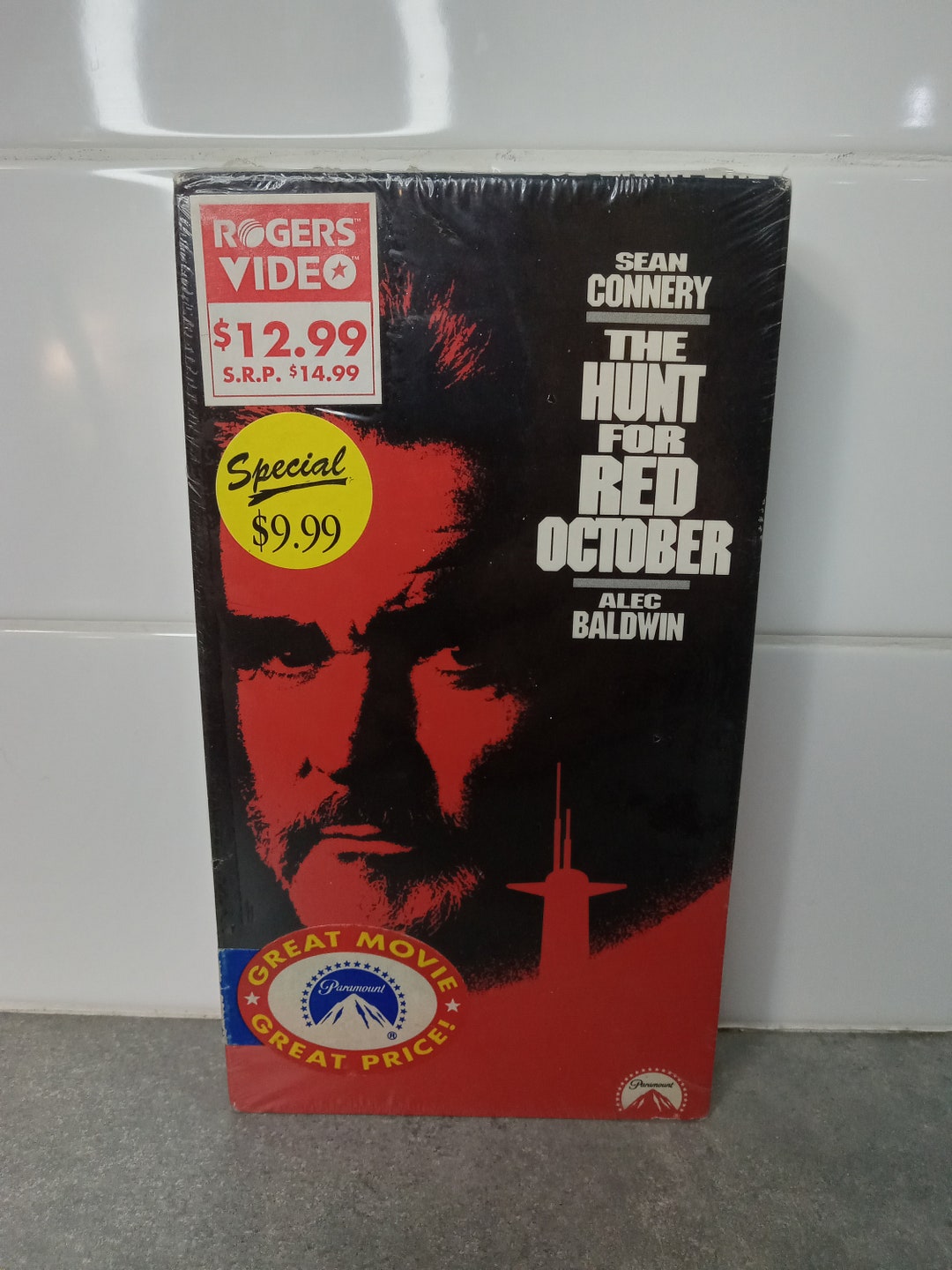 SEALED 1990 the Hunt for Red October VHS Movie With Watermarks | VHS ...