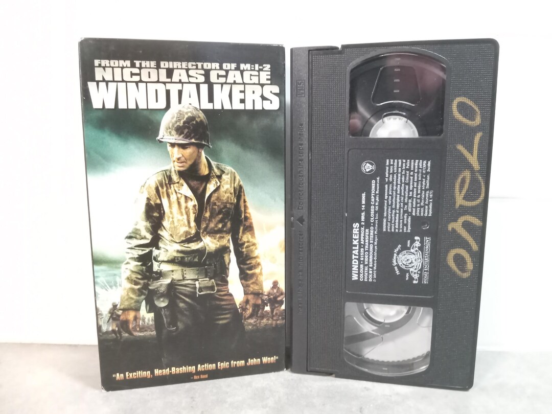 2002 Windtalkers VHS Movie Nicolas Cage Adam Beach | VHS Movie ...