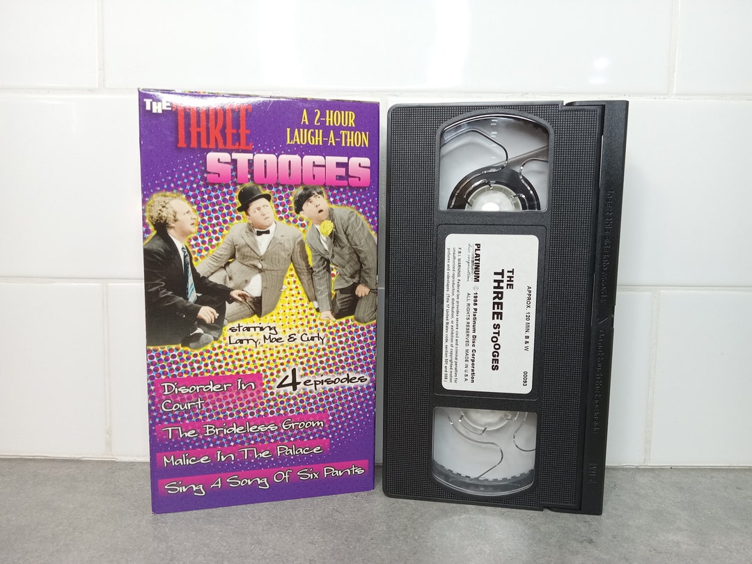 The Three Stooges 4 Episodes VHS Movie Larry Moe & Curly| VHS Movie ...