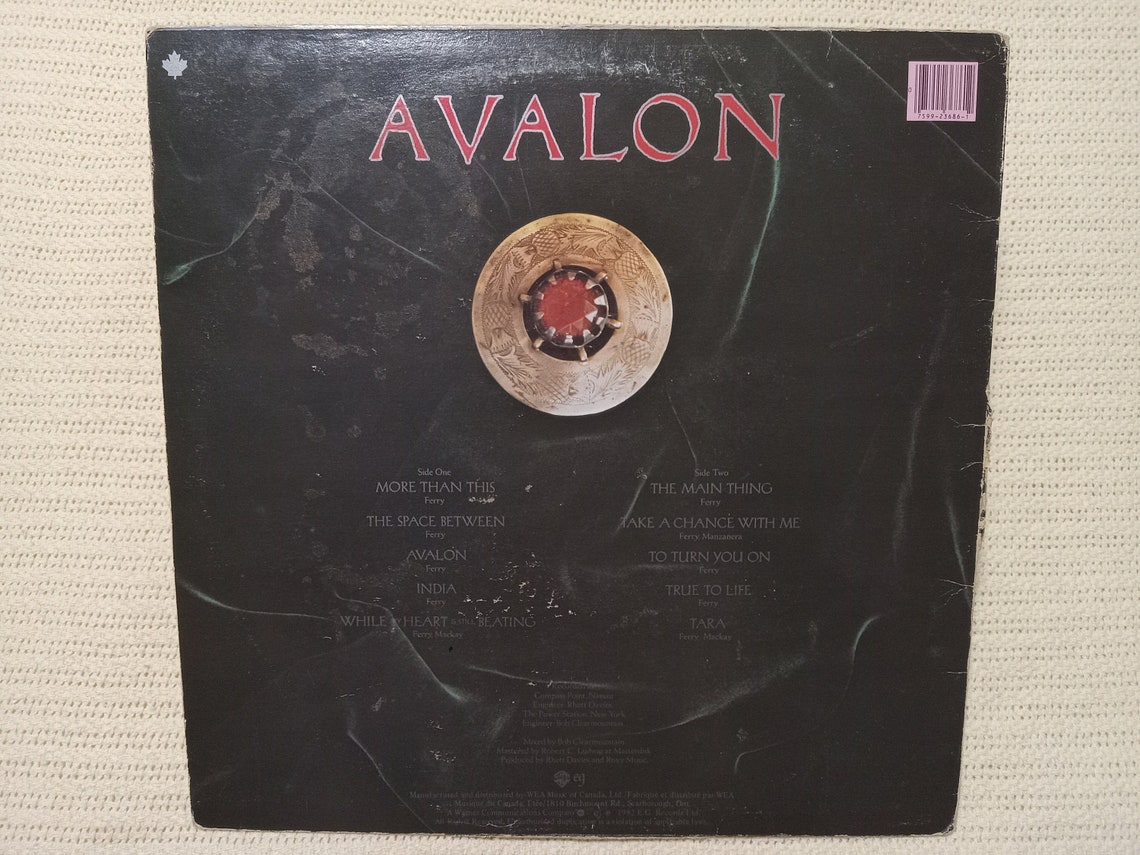 1982 Roxy Music Avalon Vinyl LP Album, Original Used Vinyl Record - Etsy