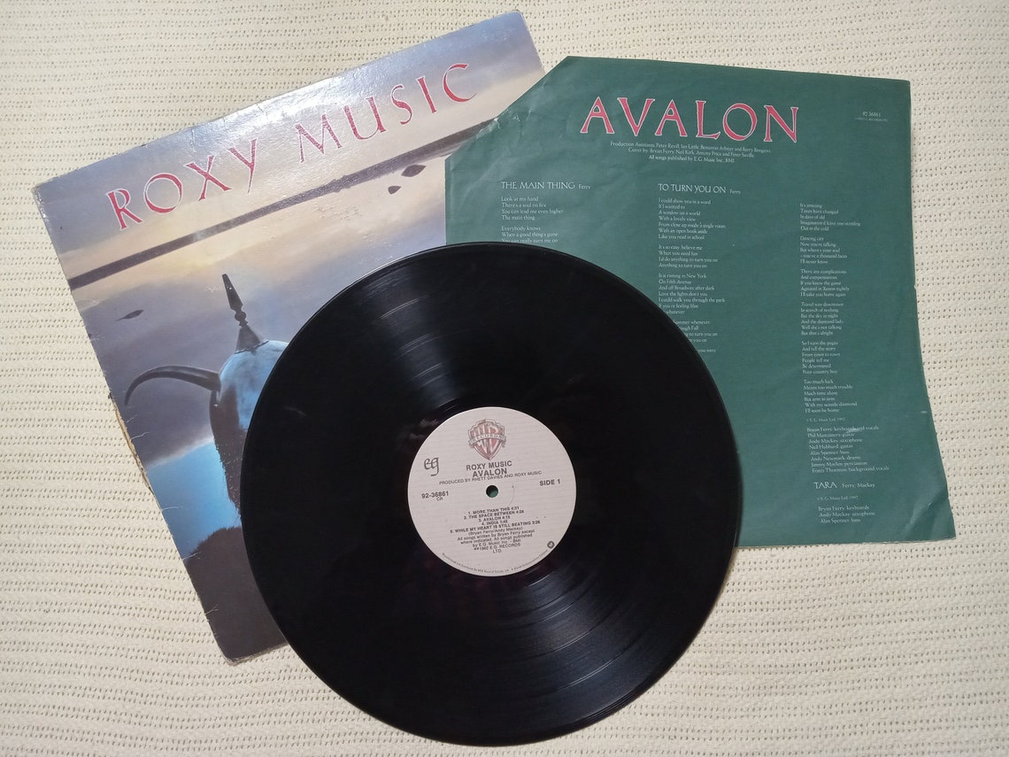 1982 Roxy Music Avalon Vinyl LP Album, Original Used Vinyl Record - Etsy