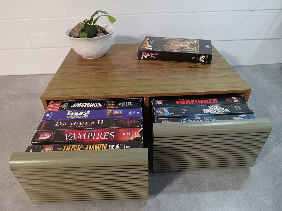 Vintage VHS TAPE Cabinet Movie Storage Drawers Holds up to - Etsy Canada