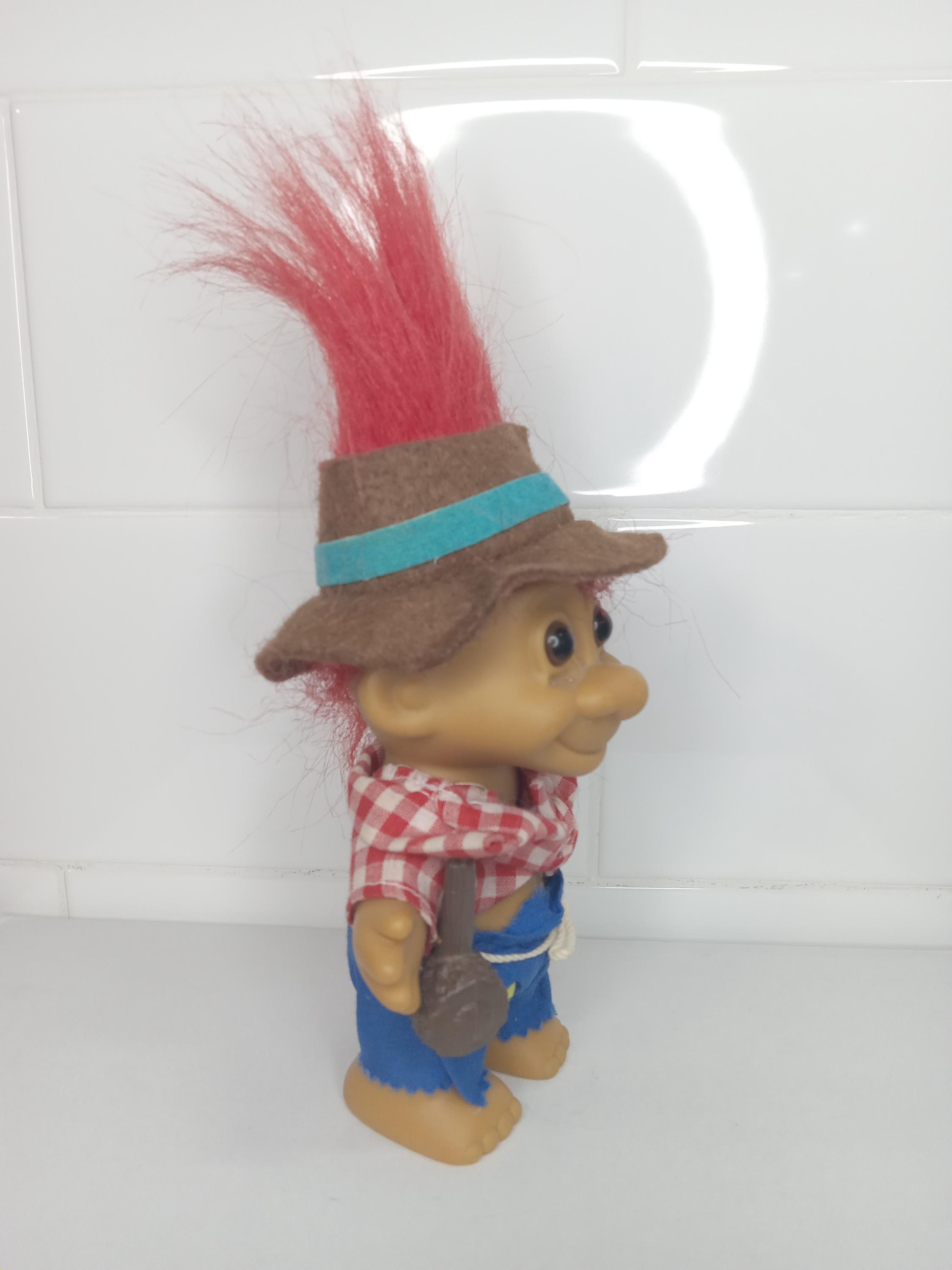 Vintage 5" Russ Troll Doll Hillbilly Farmer Hobo Red Hair Brown Eyes ...
