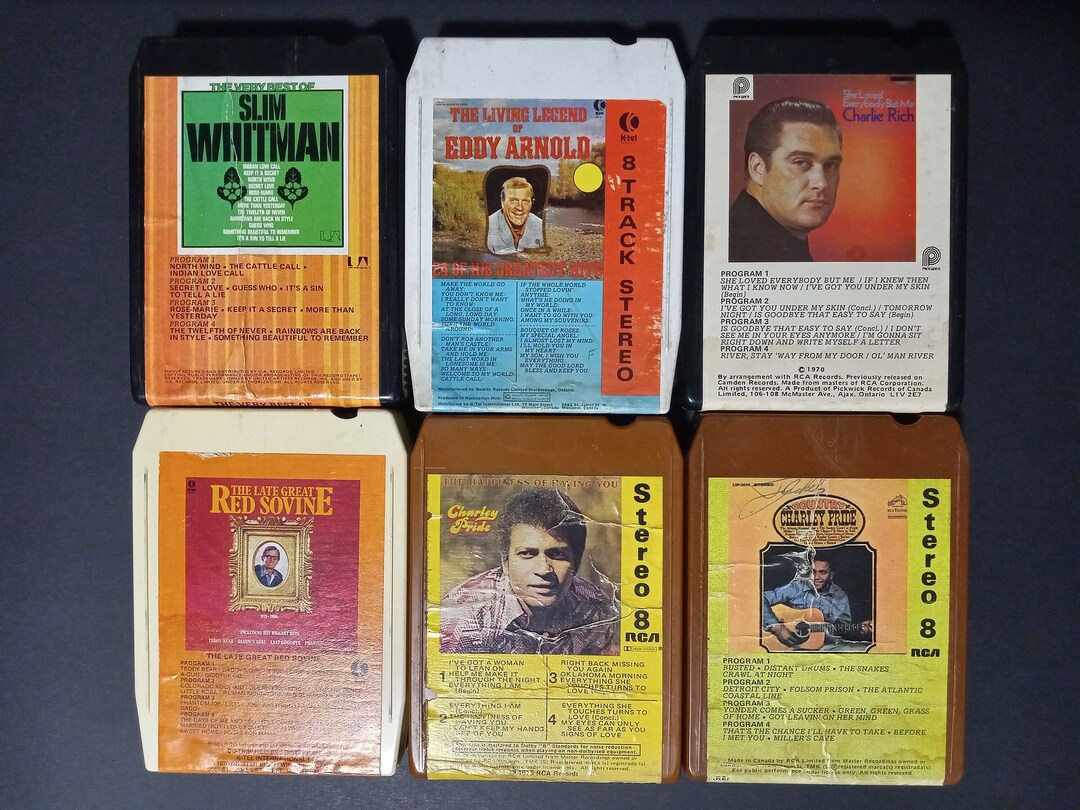 Used Vintage 8 Track Tapes, Retro 8-track Tapes, Country, Slim Whitman ...