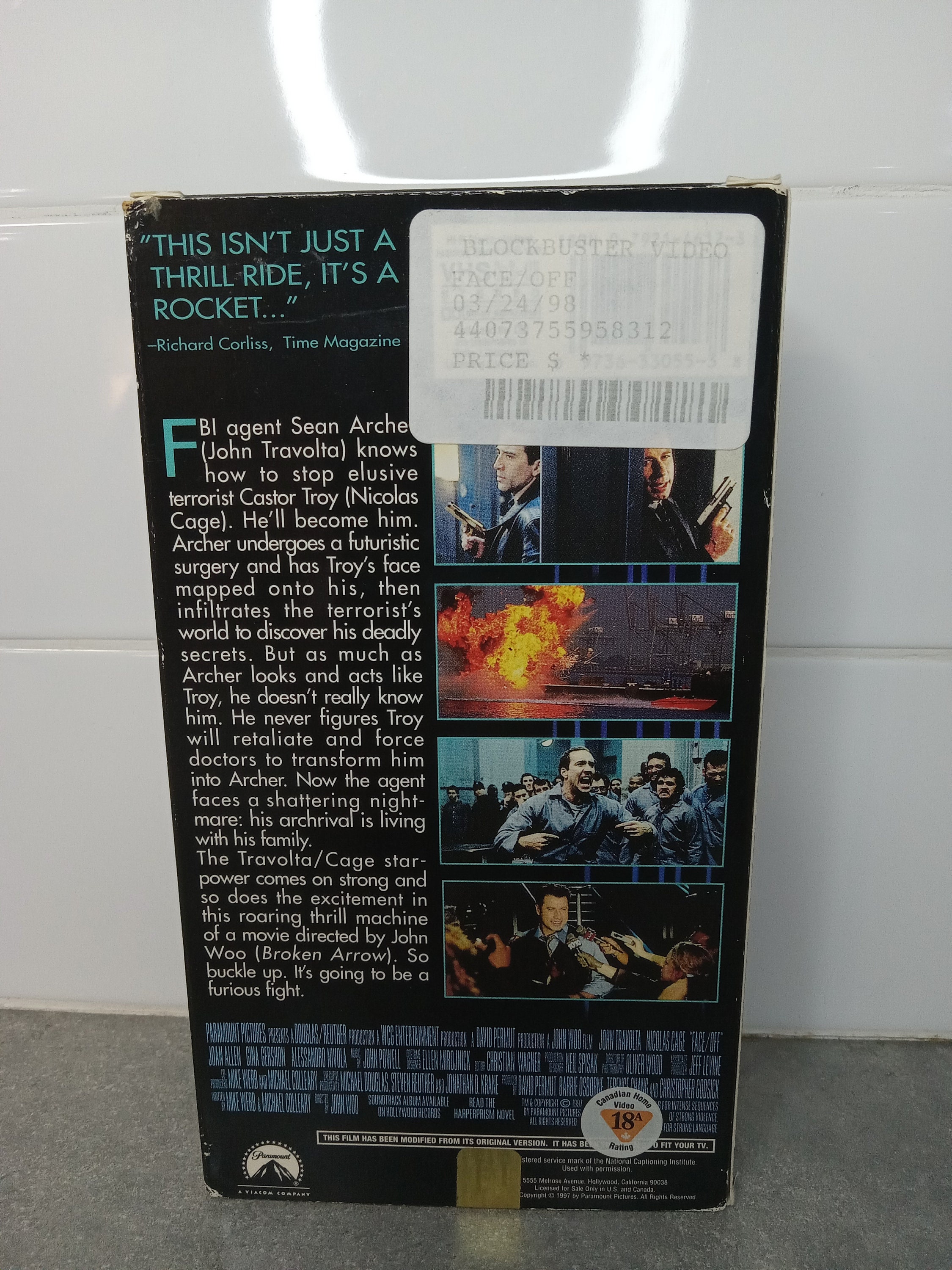 1997 Face/off VHS Movie VHS Movie Collector Unique Gift Idea Used VHS ...