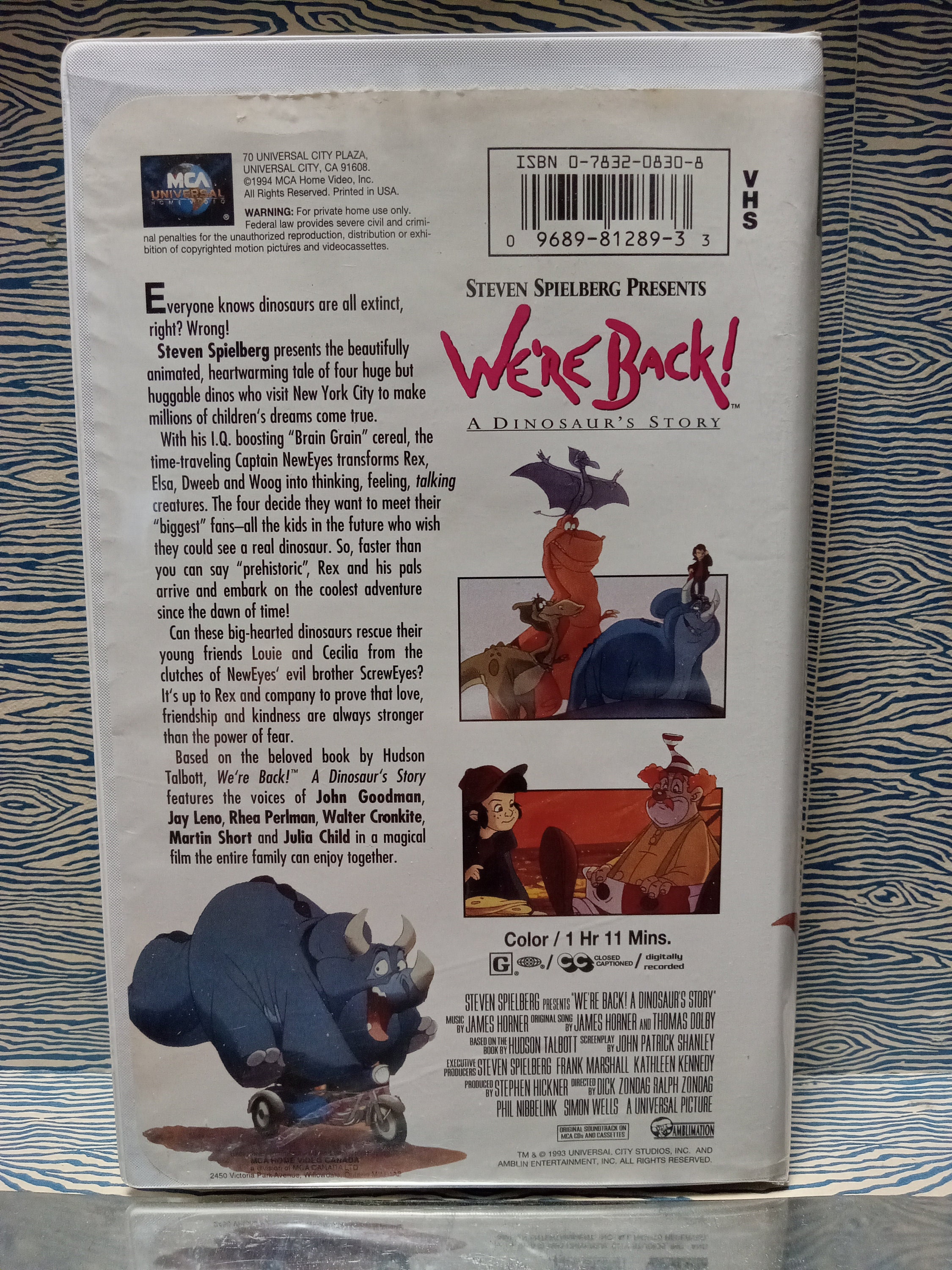 1993 We're Back A Dinosaur's Story Clamshell VHS Movie VHS Movie ...