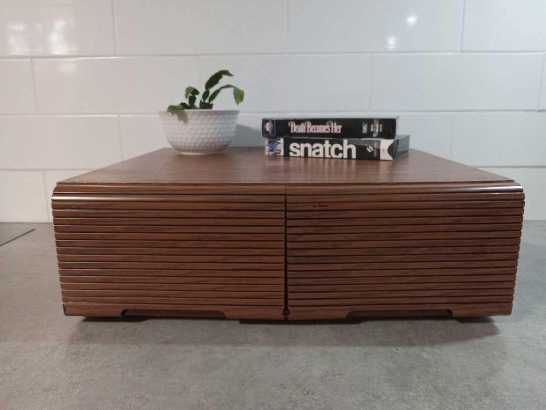 Vintage VHS TAPE Cabinet, Movie Storage, Drawers Holds up to 24 Tapes ...