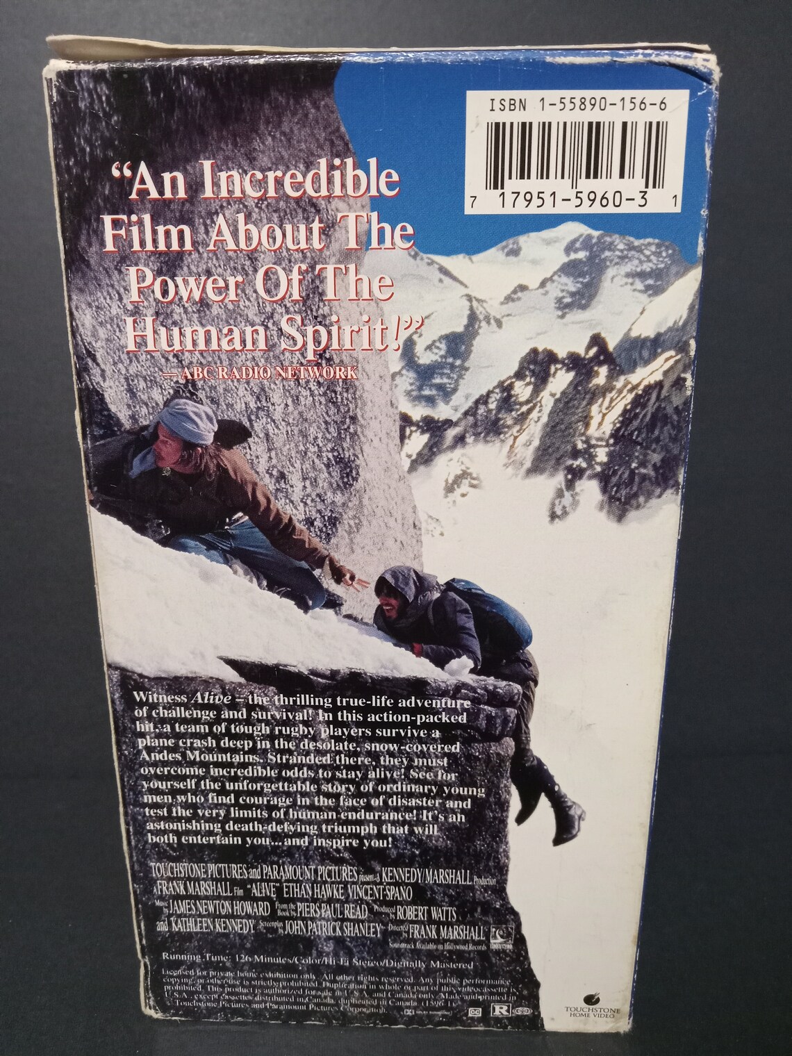 1993 ALIVE VHS Movie, Ethan Hawke, Vincent Spano, Drama/disaster Used ...