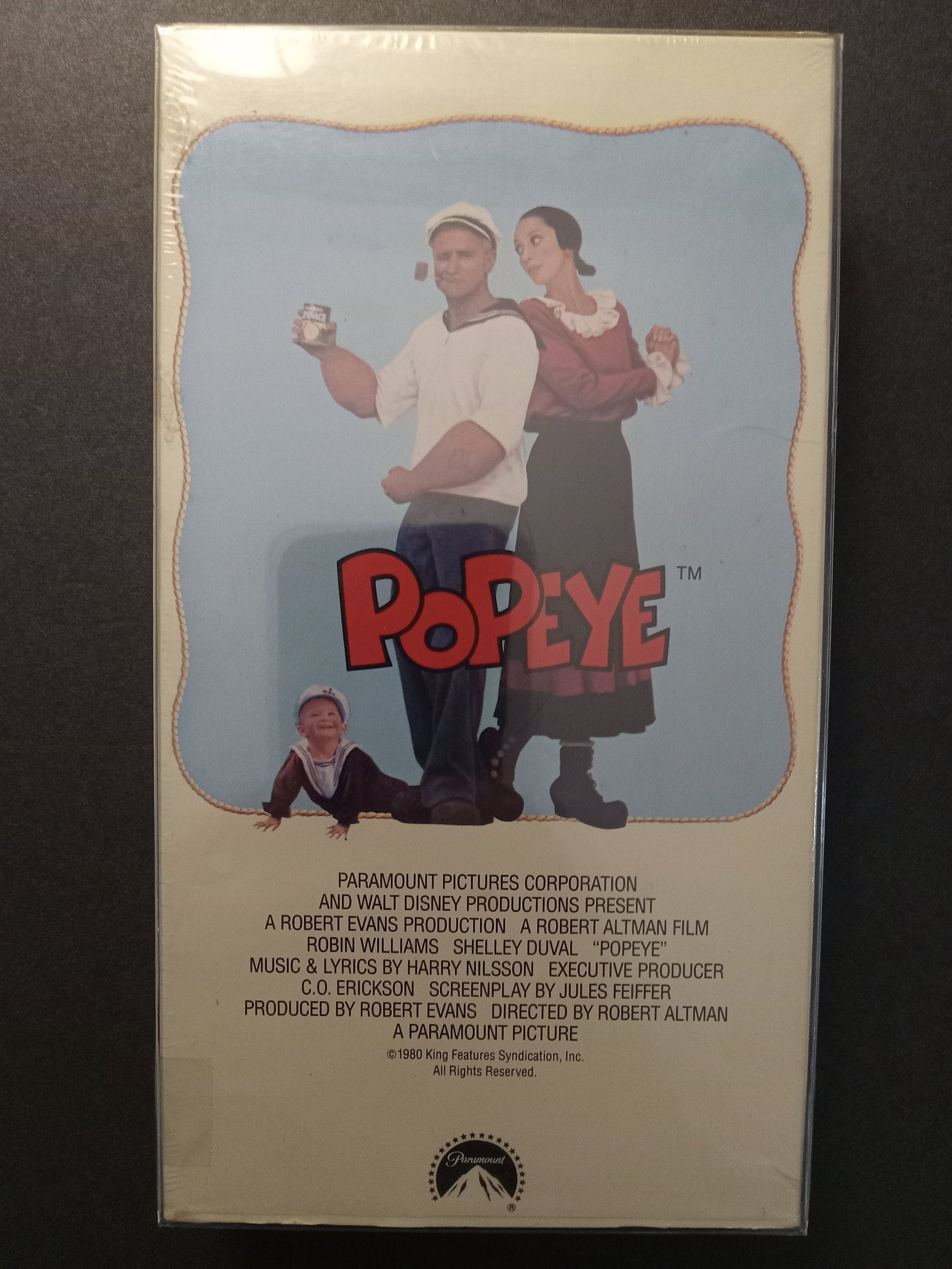 1980 Popeye VHS Movie Robin Williams Shelley Duval - Etsy