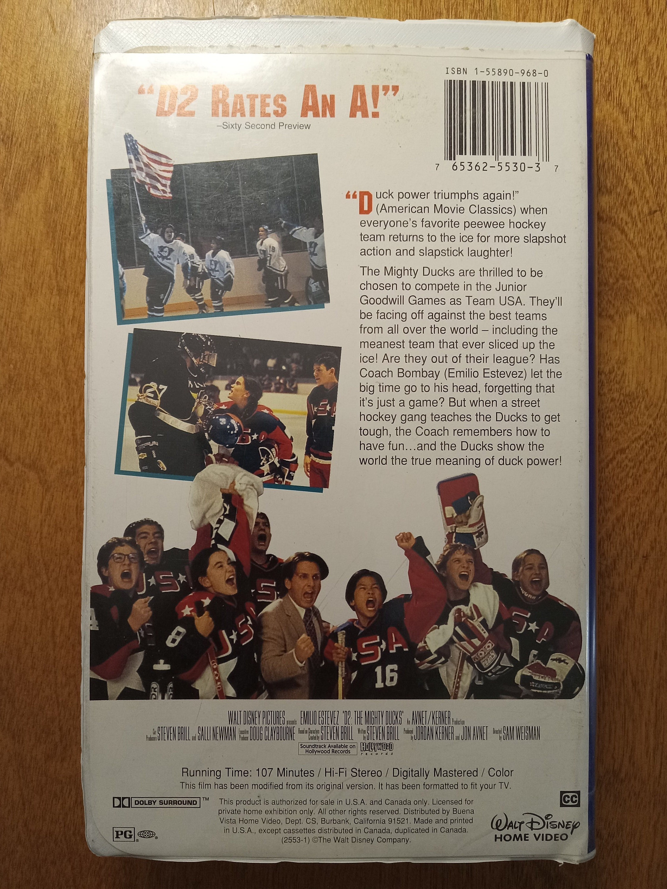 1994 D2: the Mighty Ducks VHS Movie Emilio Estevez Sport/comedy Used ...