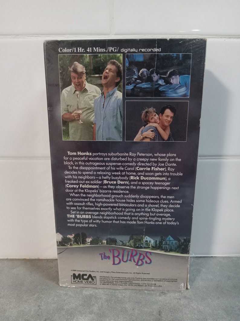 1989 the Burbs VHS Movie Tom Hanks VHS Movie Collector Unique Gift Idea Used VHS Tape Retro - Etsy