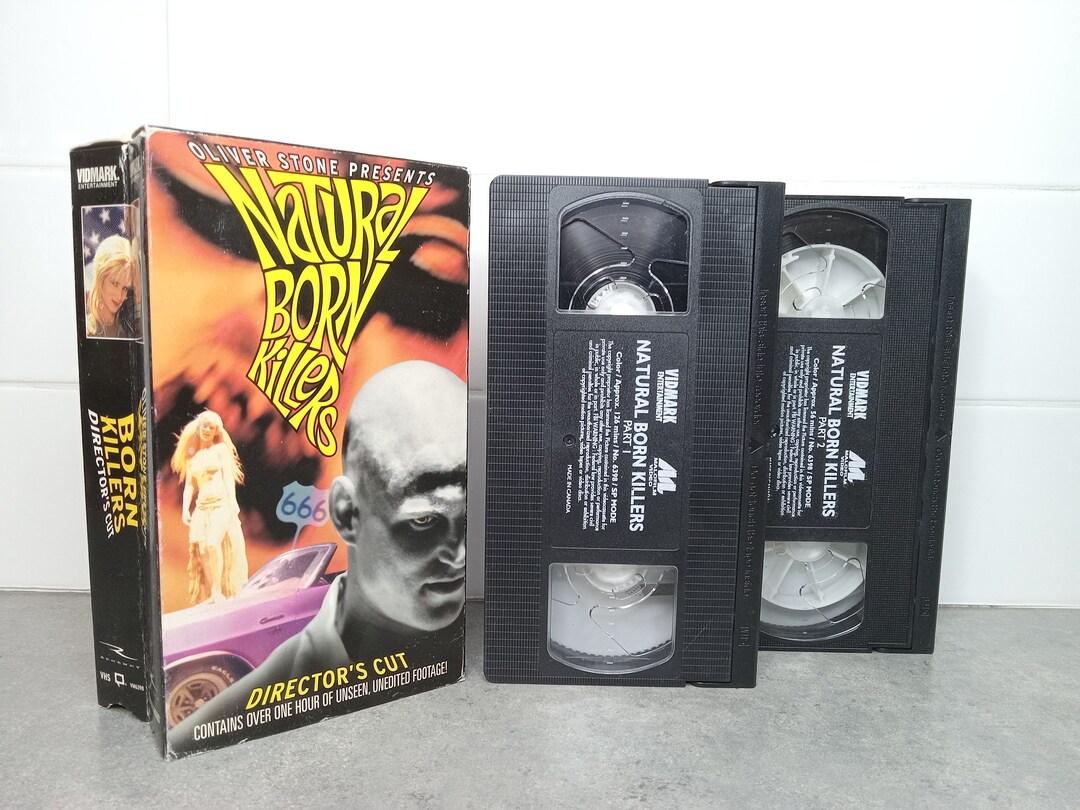 1994 Natural Born Killers VHS Movie Boxset Director's Cut 2 Tapes RARE ...