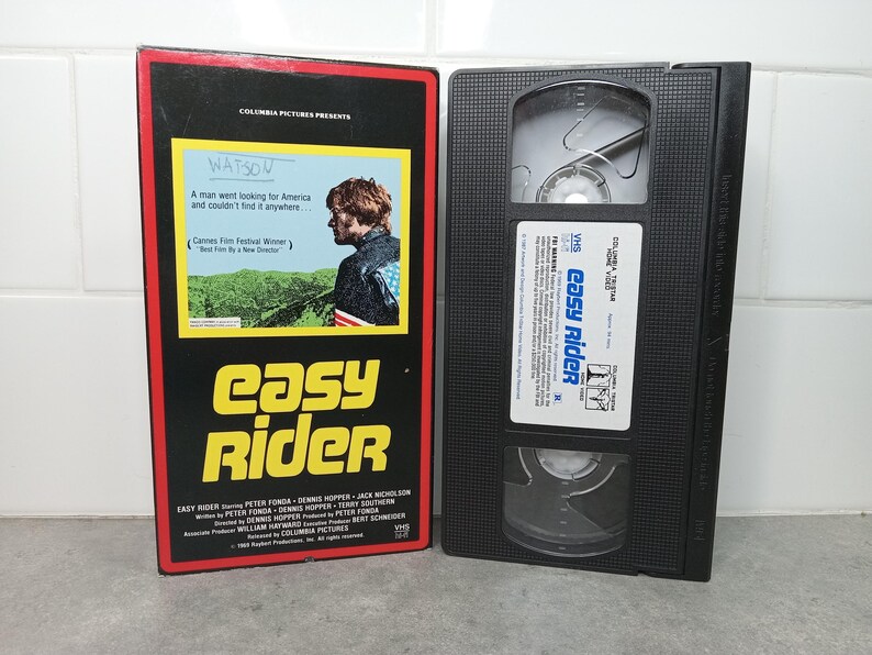 1969 Easy Rider Peter Fonda Jack Nicholson Dennis Hopper VHS Movie VHS ...