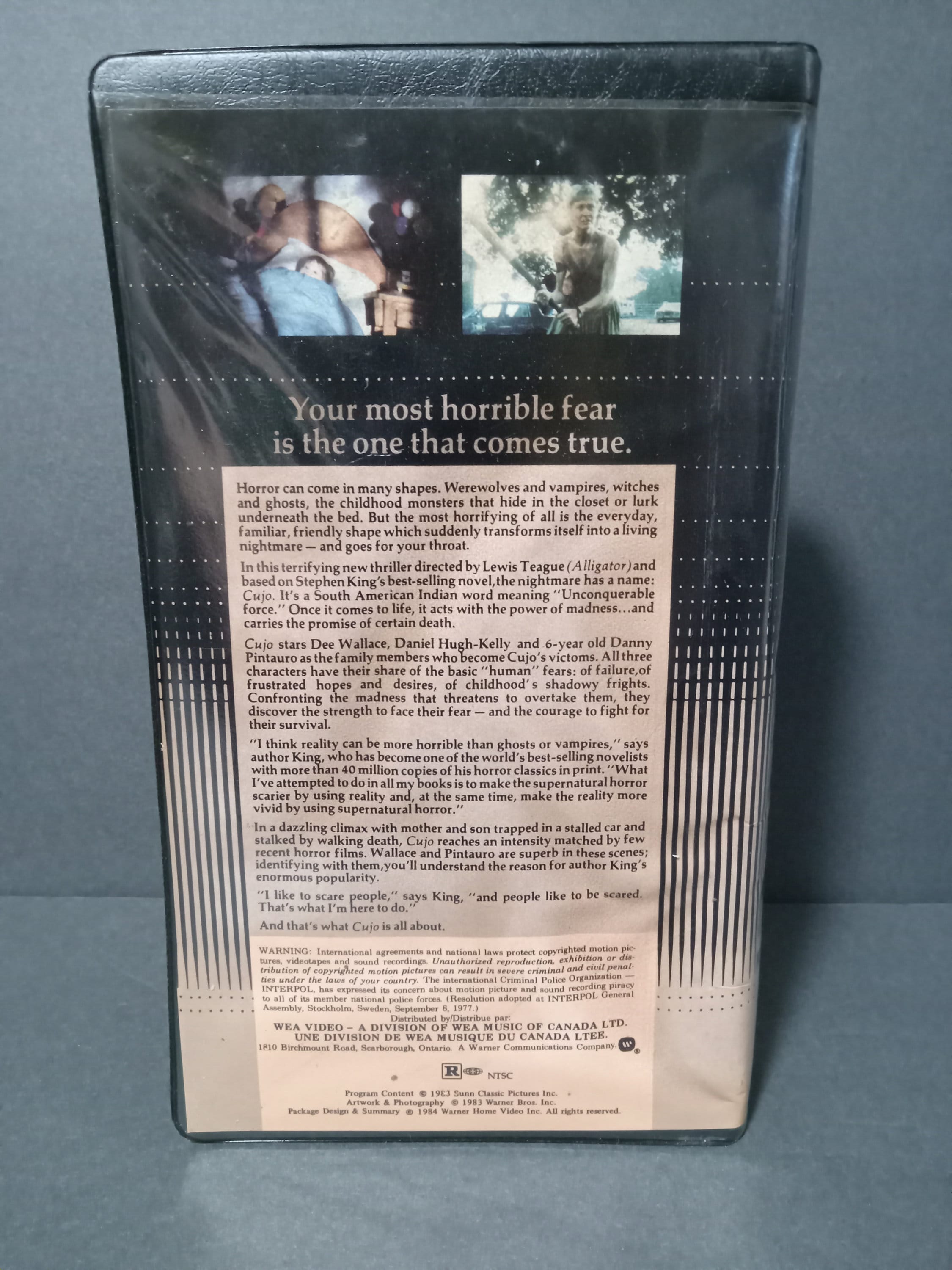 1984 Cujo Horror Clamshell VHS Tape Nostalgia VHS Movie Collector Unique Gift Idea Used VHS Tape ...