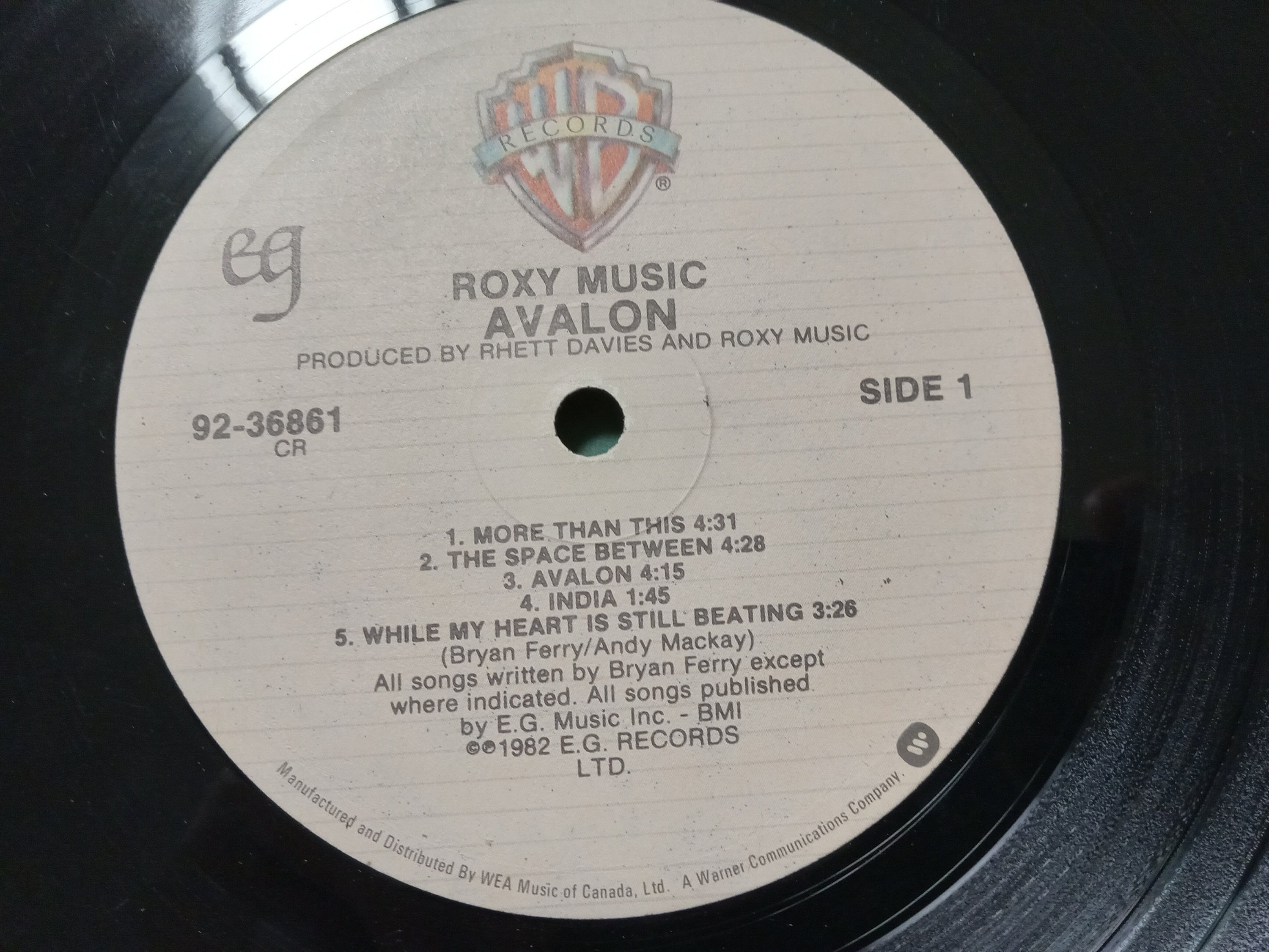 1982 Roxy Music Avalon Vinyl LP Album, Original Used Vinyl Record - Etsy