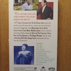 A Classic Christmas From the Ed Sullivan Show VHS Movie, Ed Sullivan ...