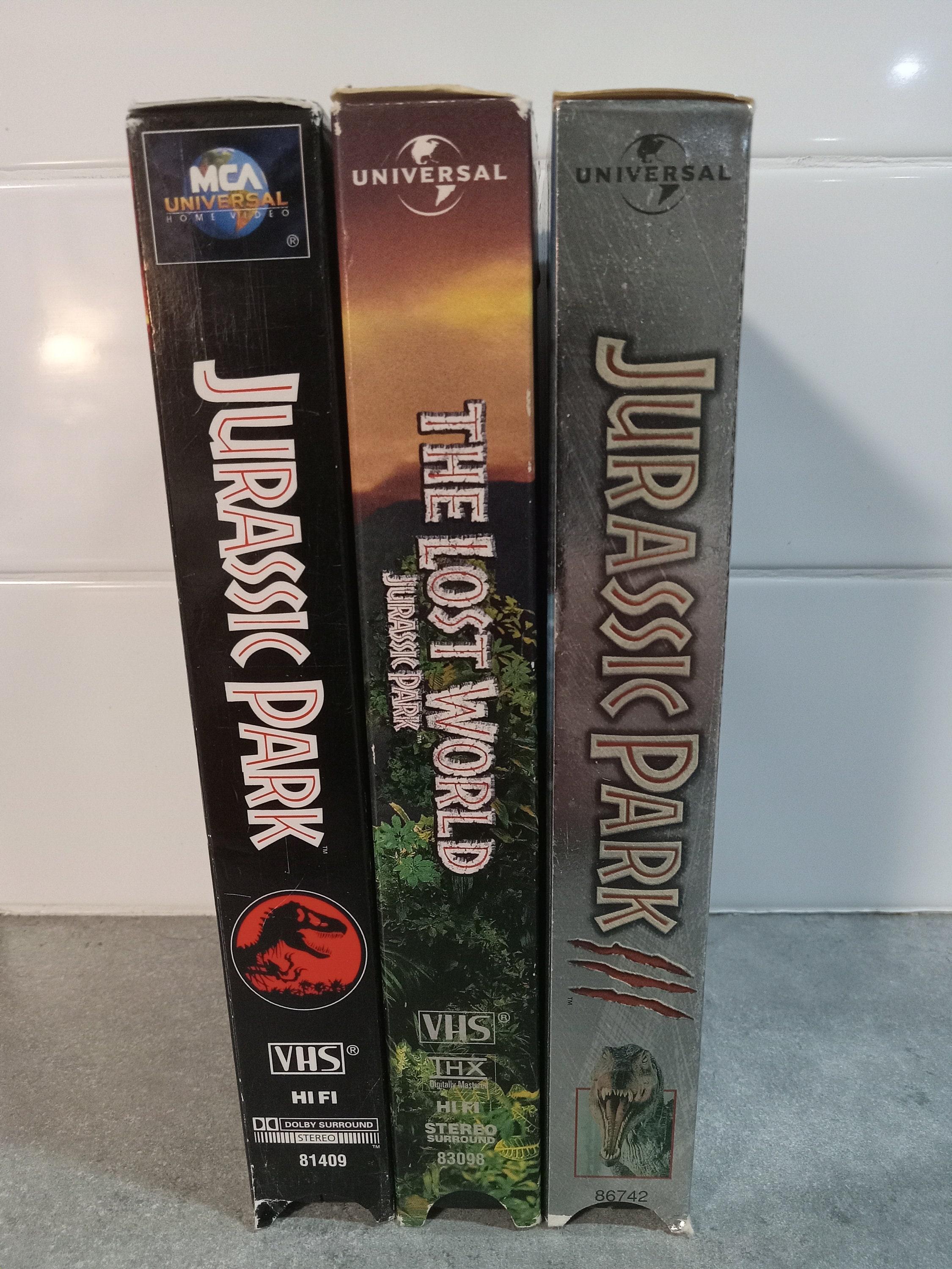 Jurassic Park VHS Trilogy Jurassic Park the Lost World Jurassic Park ...