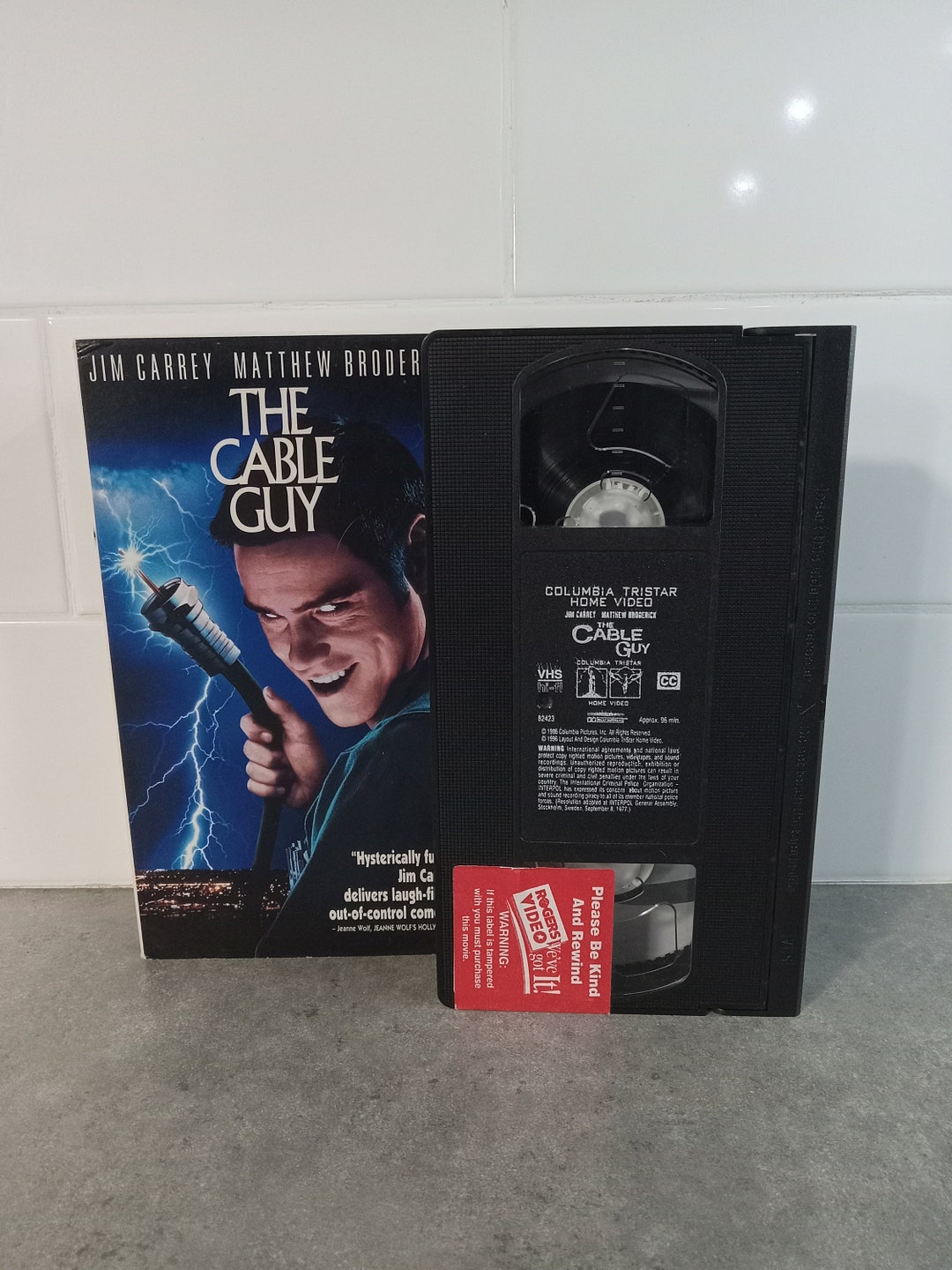 1996 the Cable Guy VHS Movie Jim Carrey Matthew Broderick VHS Movie Collector Unique Gift Idea ...