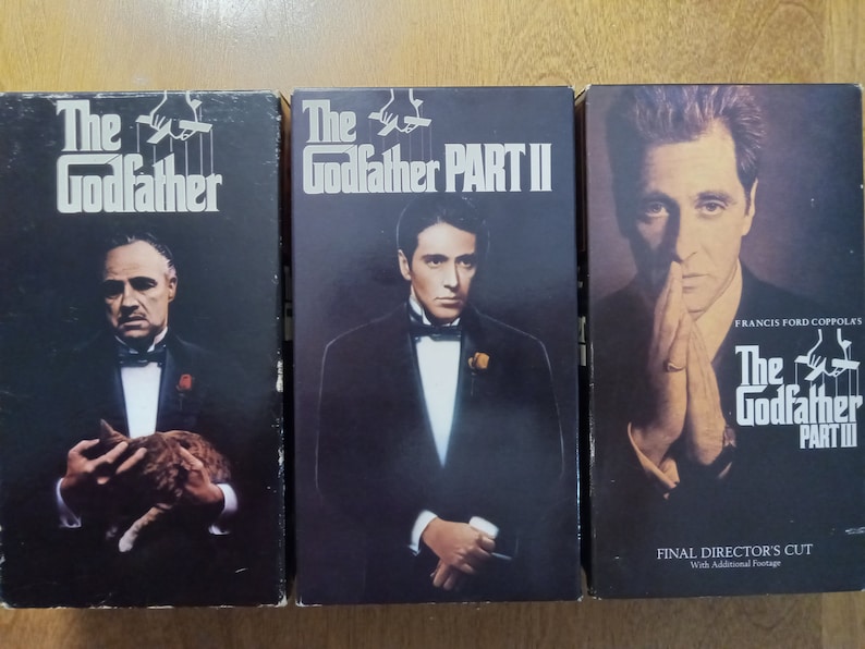 1972 the Godfather VHS Movies, the Godfather, the Godfather Part II ...