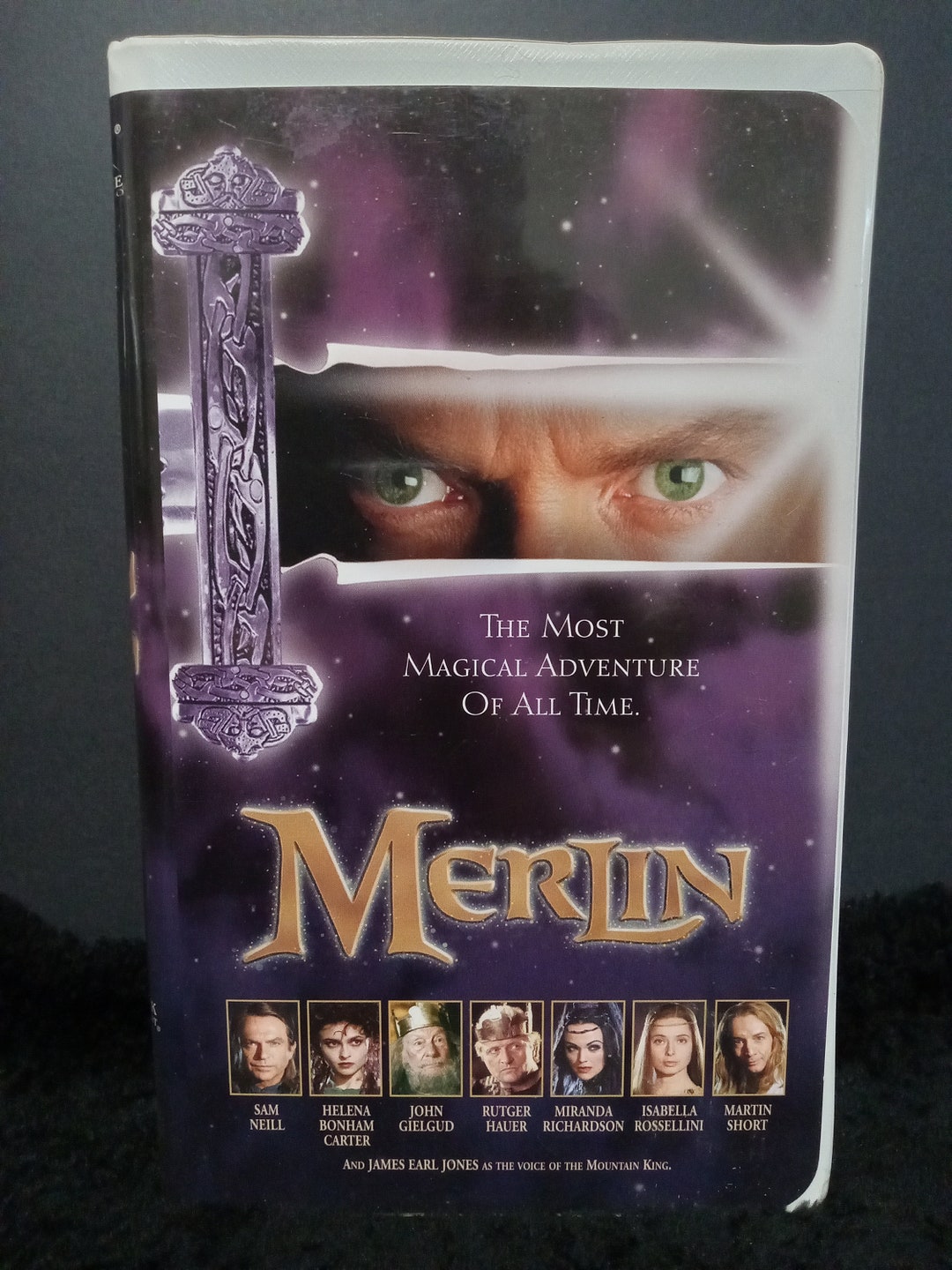 Merlin 1998 VHS Movie, Sam Neill, Martin Short, Used VHS Tape Clamshell ...