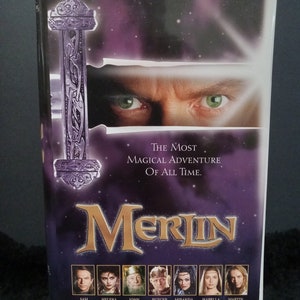 Merlin 1998 VHS Movie, Sam Neill, Martin Short, Used VHS Tape Clamshell ...
