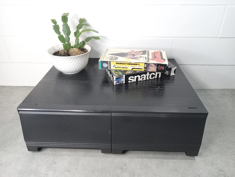 Vintage VHS TAPE Cabinet, Movie Storage, Drawers Holds up to 20 Tapes ...