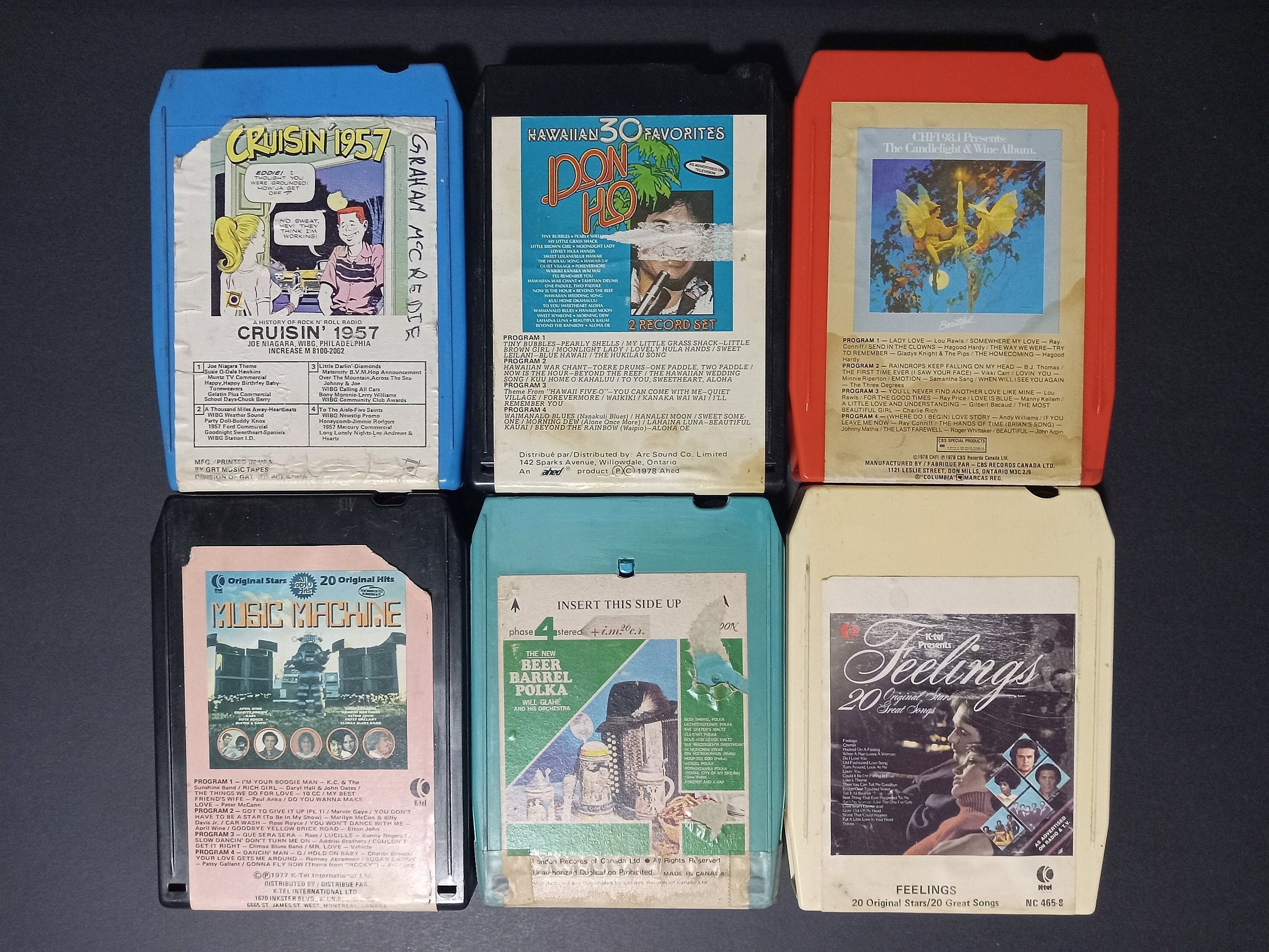 Used Vintage 8 Track Tapes, Retro 8-track Tapes, Various Artists ...