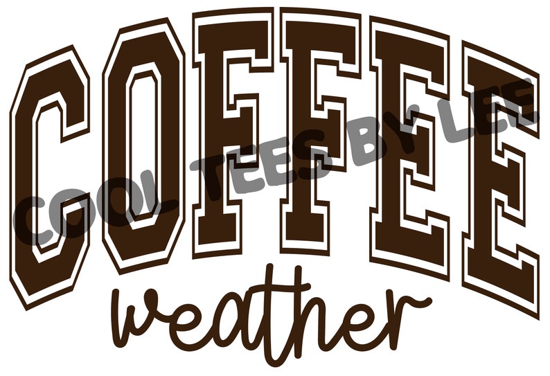 Coffee Weather PNG for DTF DTG Sublimation Graphic Tee Design Winter ...