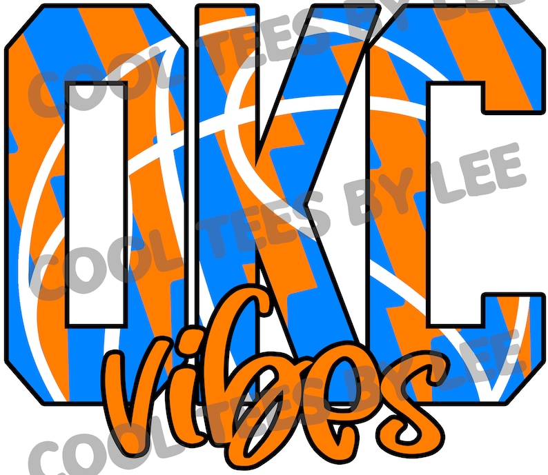 OKC Vibes Oklahoma City Digital PNG File, DTF, Dtg, Sublimation ...